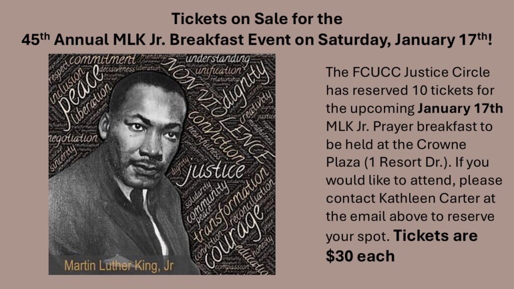 MLK Breakfast Event - FIRST CONGREGATIONAL UNITED CHURCH OF CHRIST OF ...